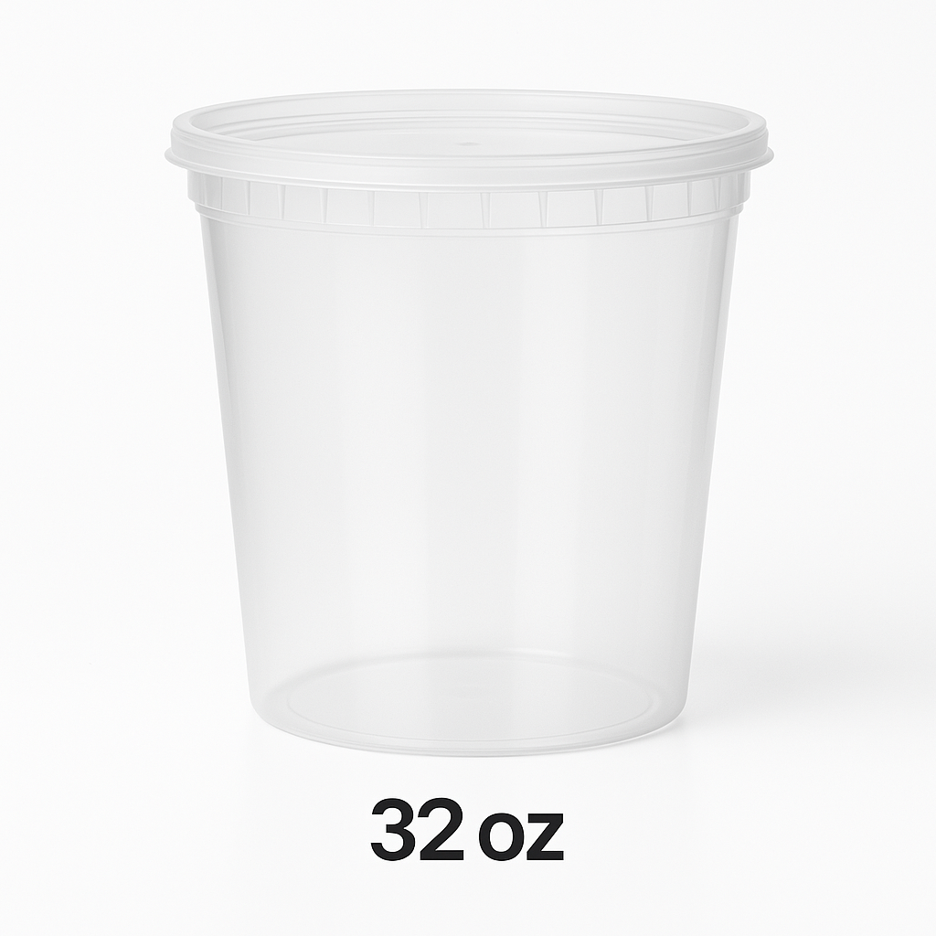 32 oz Clear Deli Containers with Lids