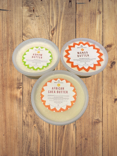 Raw Butter Trio – Shea, Cocoa, Mango or Kokum