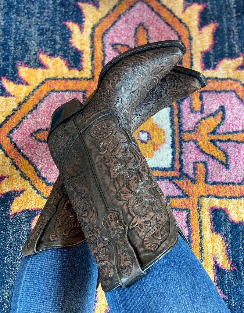 Corral Black Hand Tooled G1471