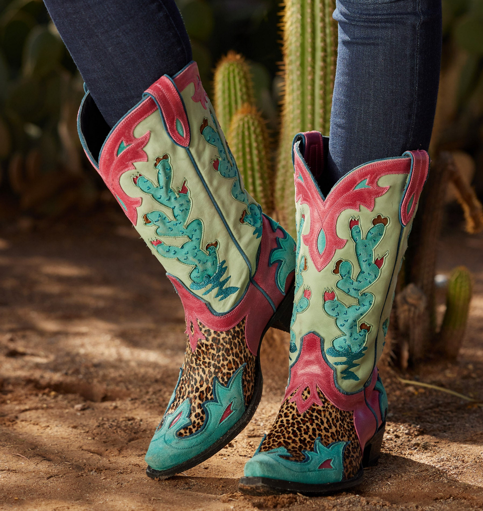 Double D by Old Gringo Desert Desperado Turquoise Pink DDL1022-1