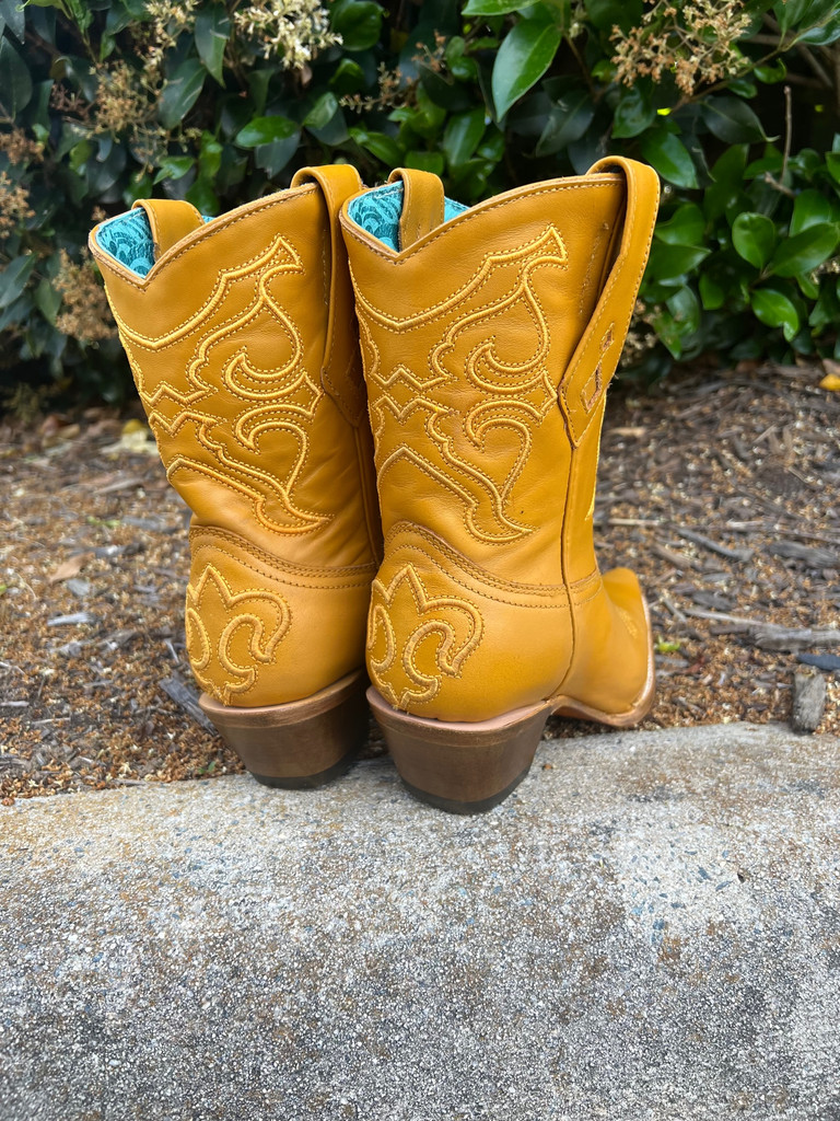 Corral Mustard Embroidery Ankle Boot Z5114
