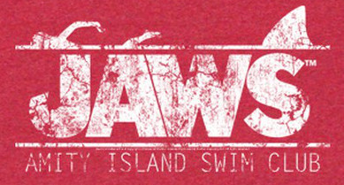 Jaws T-Shirt - Amity Island Swim Club | NerdKungFu.com