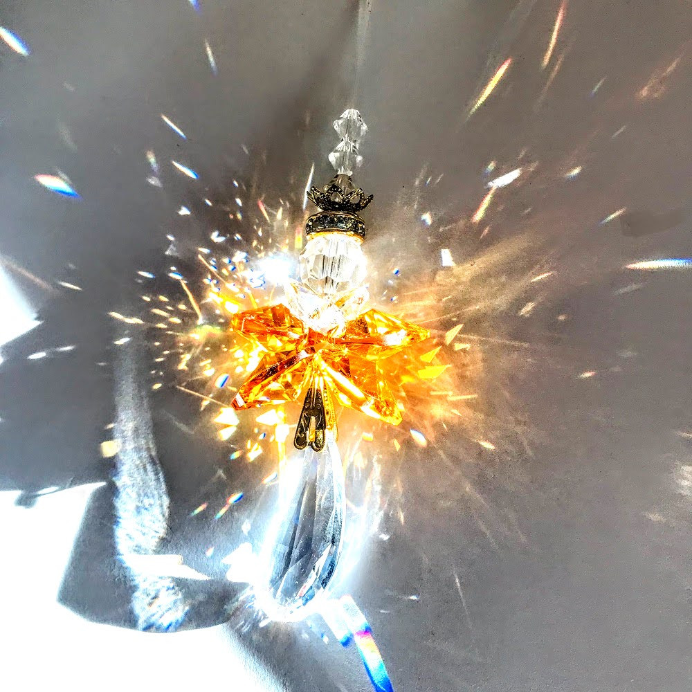Crystal Angel Ornaments Handmade with Swarovski Crystals | Rainbows Of ...