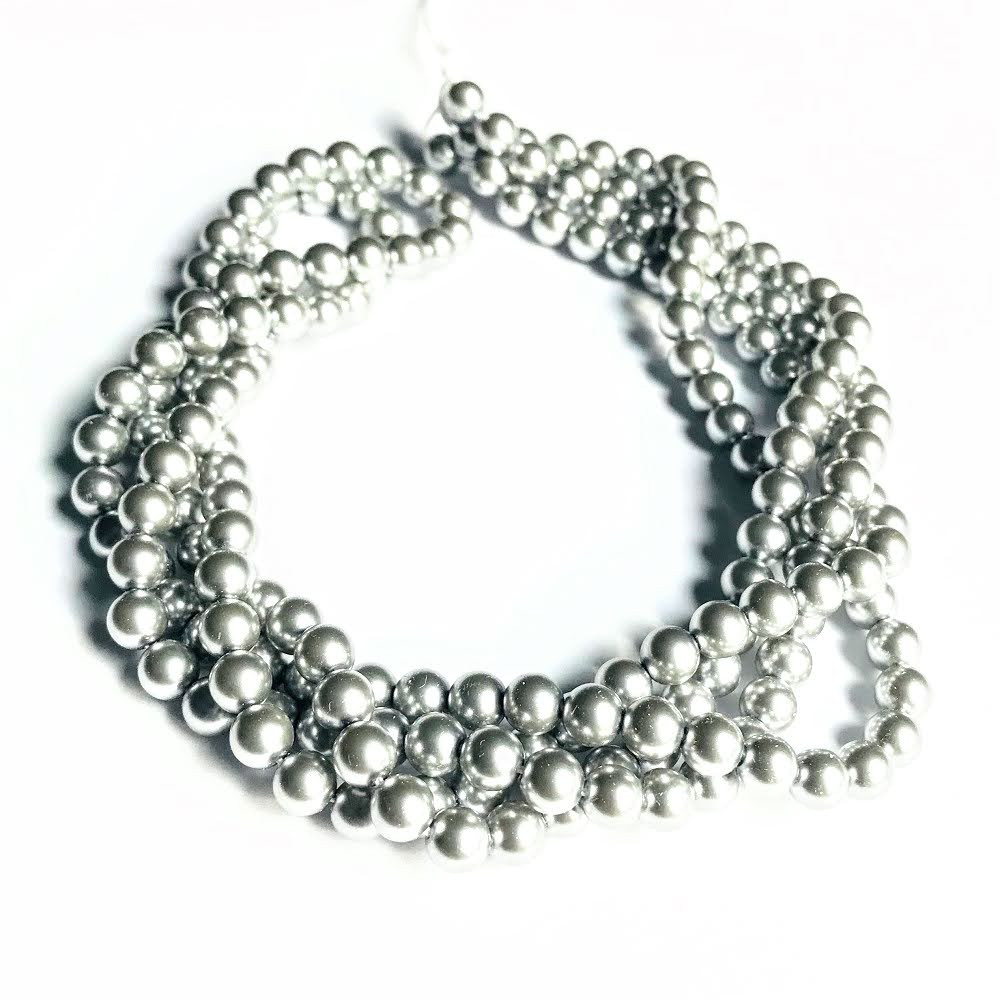 Preciosa Light Grey Pearls Wholesale | Rainbows of Light
