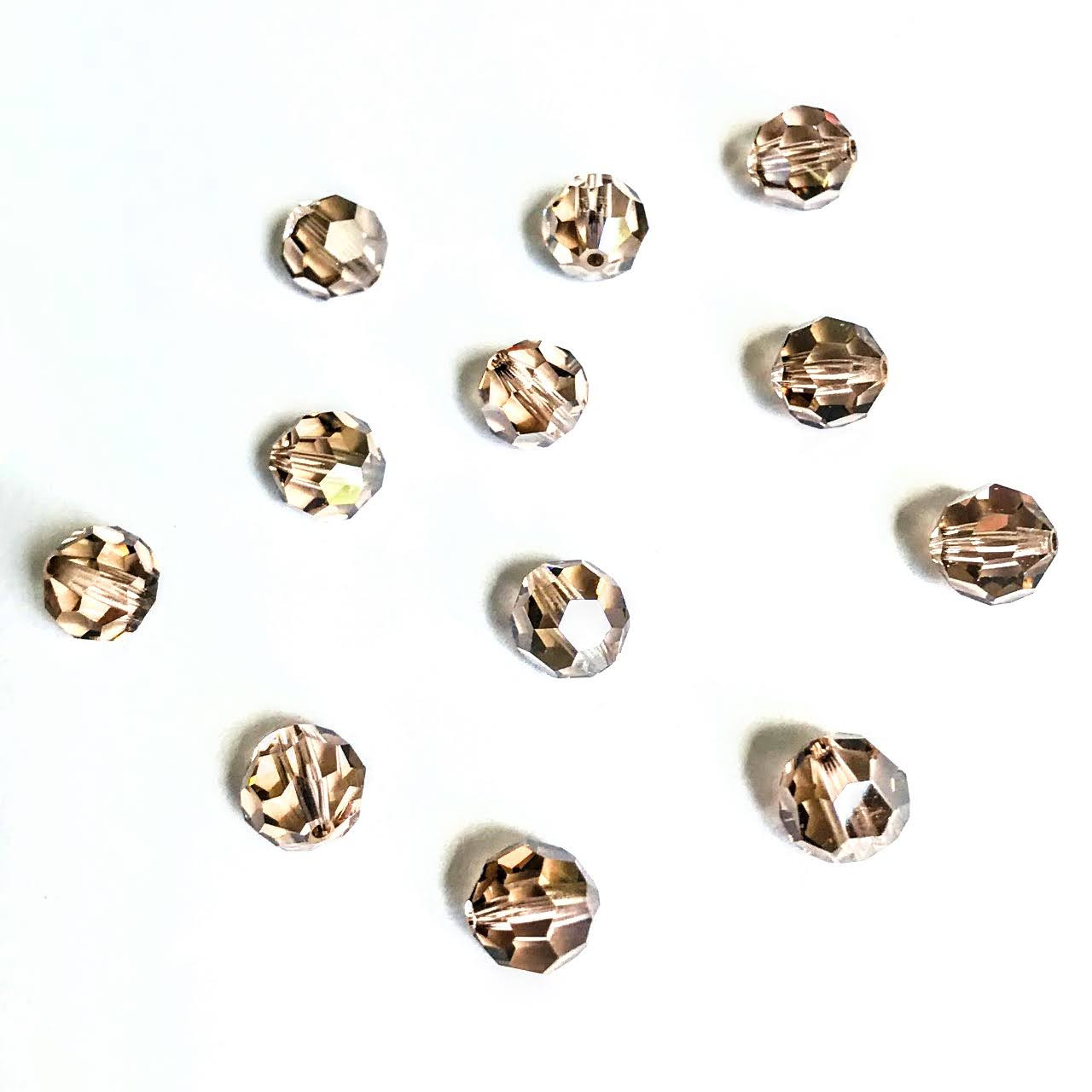 Exclusive Swarovski 5000 6mm Round Beads Light Peach Satin (36 pieces ...