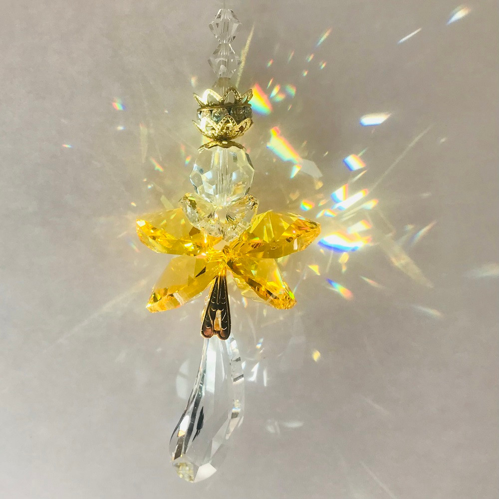 Crystal Angel Ornaments Handmade with Swarovski Crystals | Rainbows Of ...