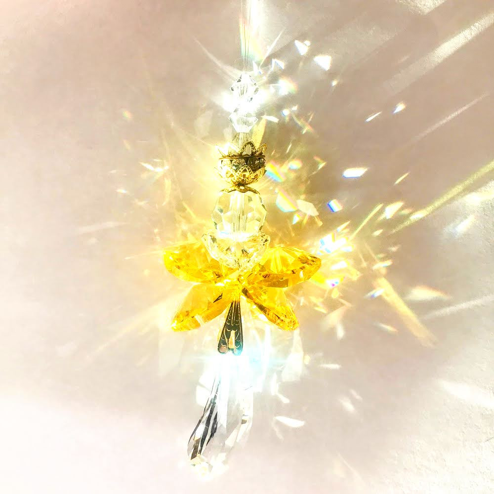 Crystal Angel Ornaments Handmade with Swarovski Crystals | Rainbows Of ...