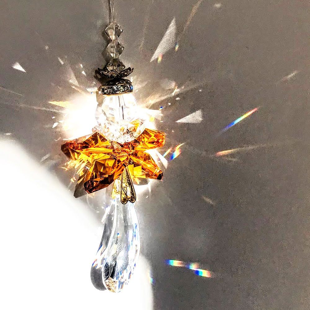 Crystal Angel Ornaments Handmade with Swarovski Crystals | Rainbows Of ...