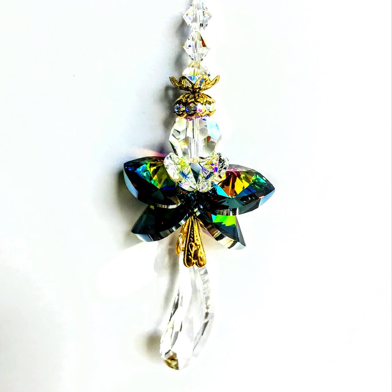 Crystal Angel Ornaments Handmade with Swarovski Crystals | Rainbows Of ...