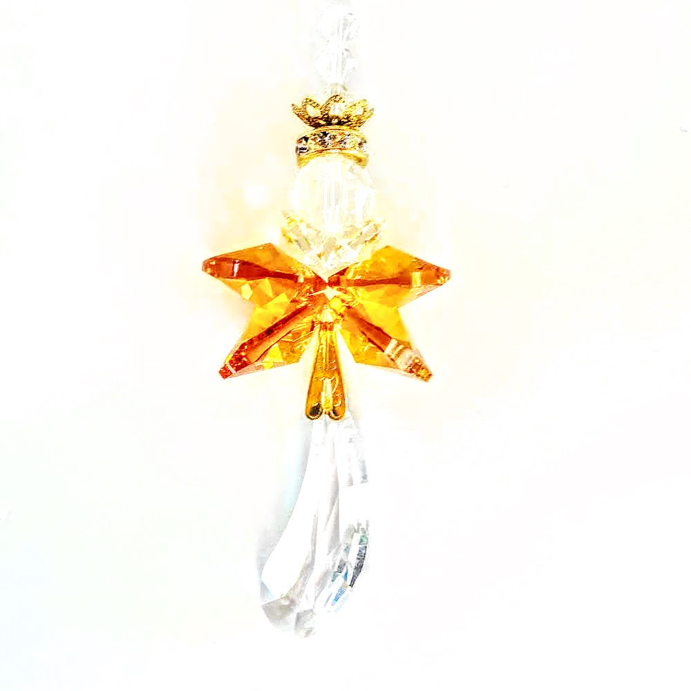 Crystal Angel Ornaments Handmade with Swarovski Crystals | Rainbows Of ...