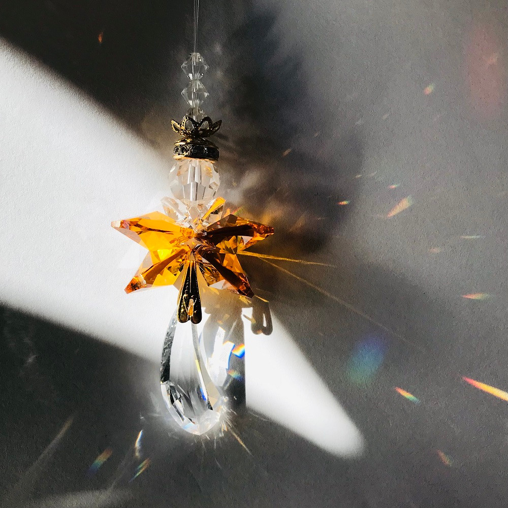 Crystal Angel Ornaments Handmade with Swarovski Crystals | Rainbows Of ...