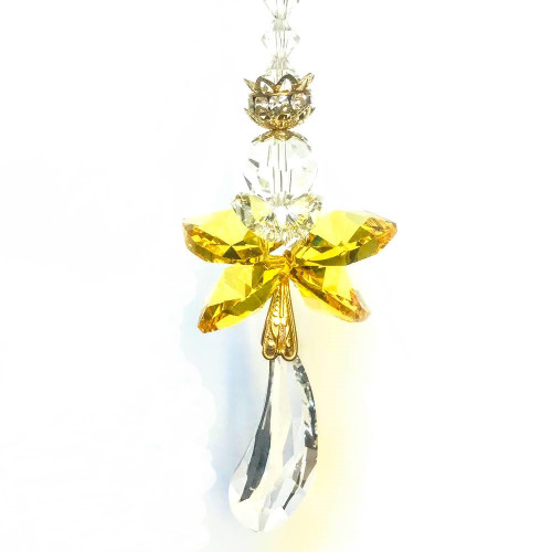 Crystal Angel Ornaments Handmade with Swarovski Crystals | Rainbows Of ...
