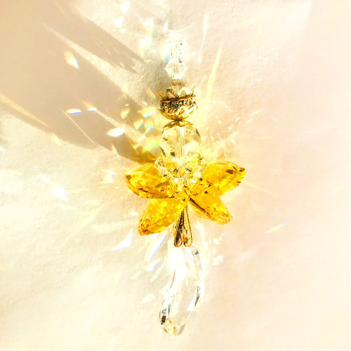Crystal Angel Ornaments Handmade with Swarovski Crystals | Rainbows Of ...