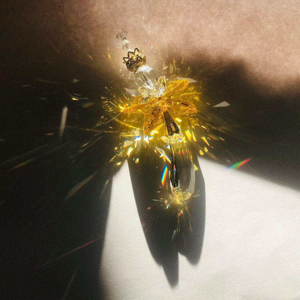 Crystal Angel Ornaments Handmade with Swarovski Crystals | Rainbows Of ...