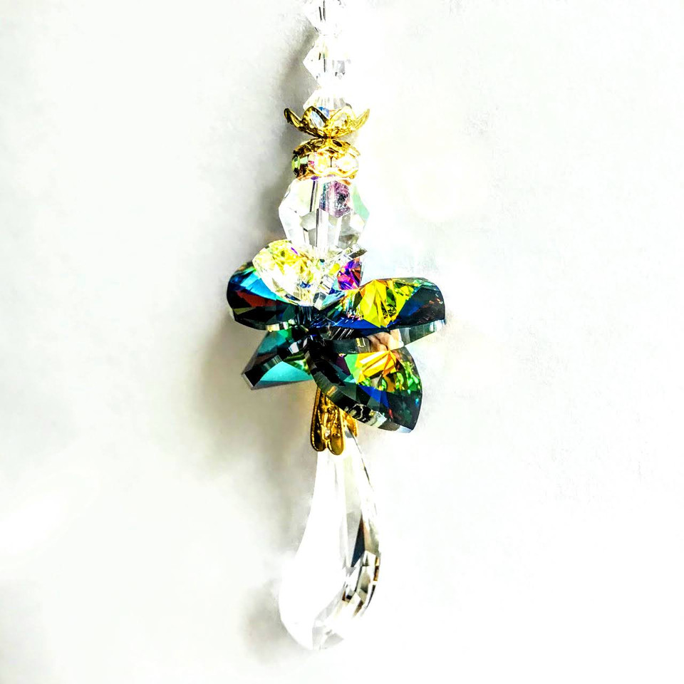 Crystal Angel Ornaments Handmade with Swarovski Crystals | Rainbows Of ...