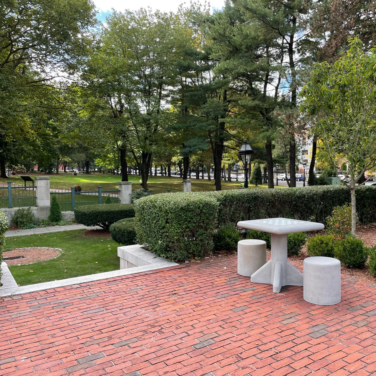 Concrete Freestanding Chess Table and Stool Set - Kenneth Lynch and Sons