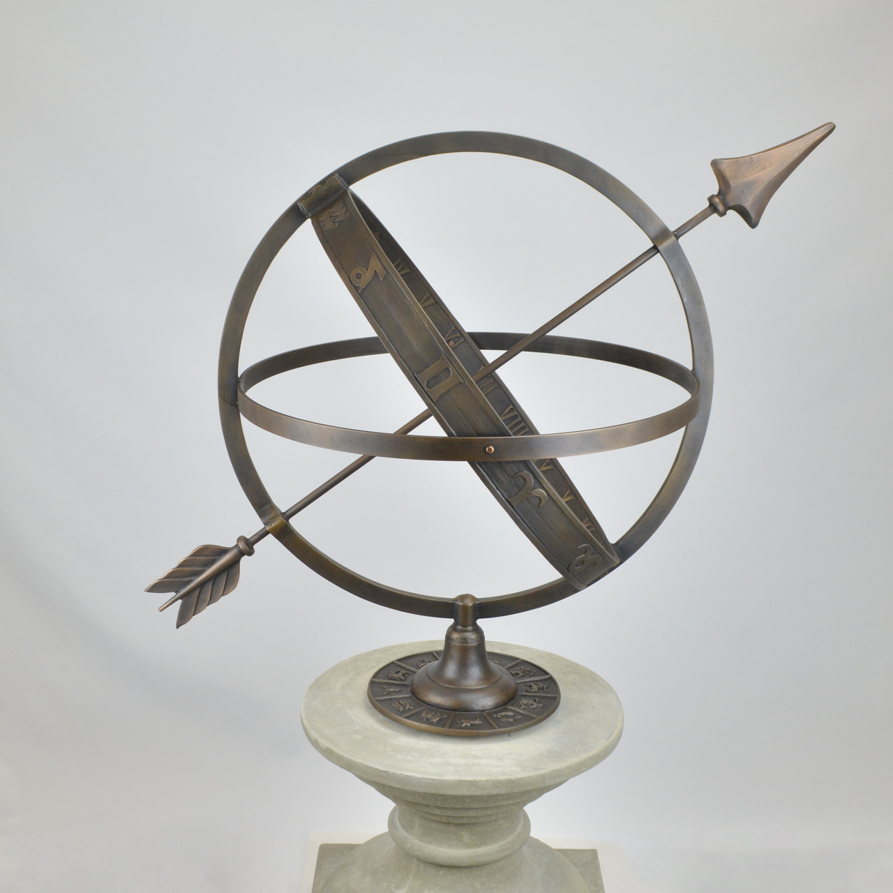 Classic Armillary Sundial in 3 Sizes - Kenneth Lynch and Sons