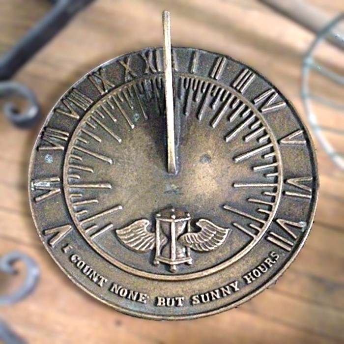 Horizontal Hourglass Sundial - Kenneth Lynch and Sons