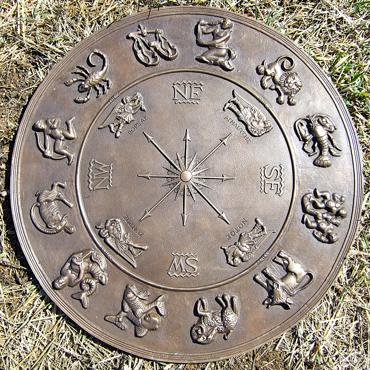 Bronze Directional Marker - Kenneth Lynch and Sons Bronze Directional Marker - Kenneth Lynch and Sons