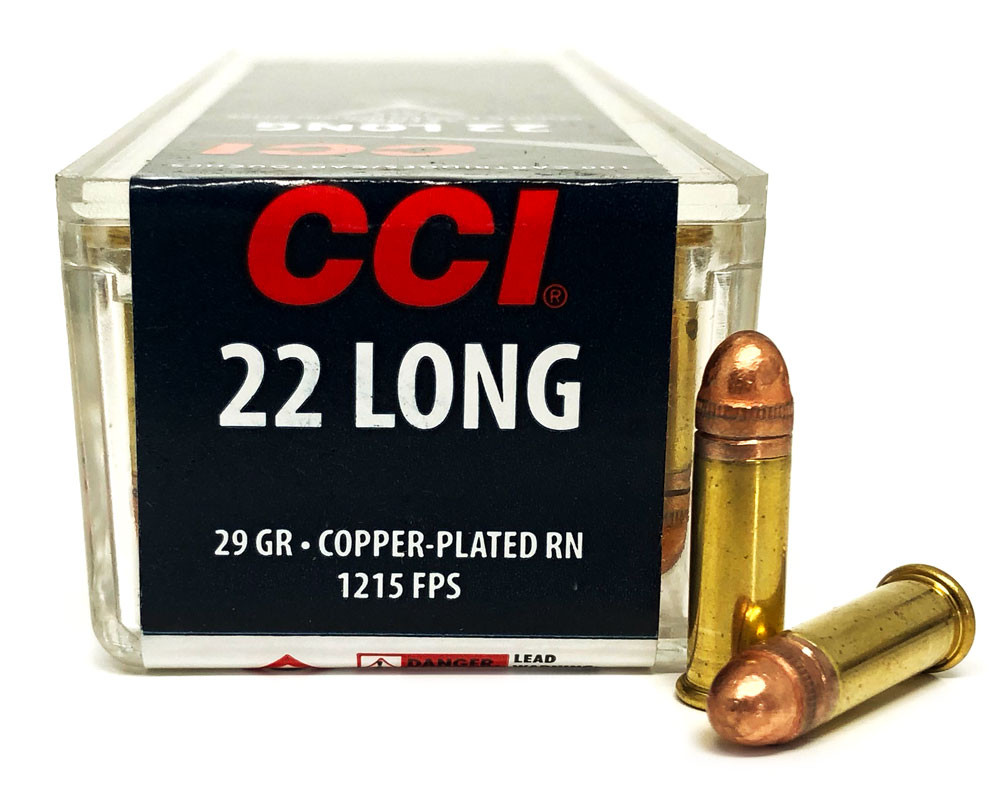 22 Long CCI 29 Grain Copper Plated Round Nose 029 - 100 Rounds