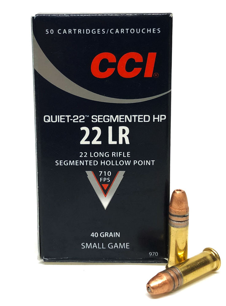22 LR CCI Quiet 40 Grain Segmented Hollow Point 970