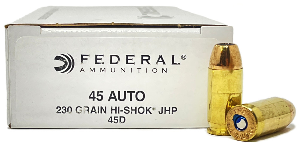 Federal Classic .45 ACP 230 Grain Hi-Shok Jacketet Hollow Point JHP 45D