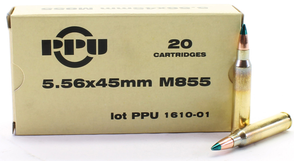 PRVI Partizan 5.56 NATO 62 Grain FMJ M855 Steel Core, Green Tip - 1,000 ...