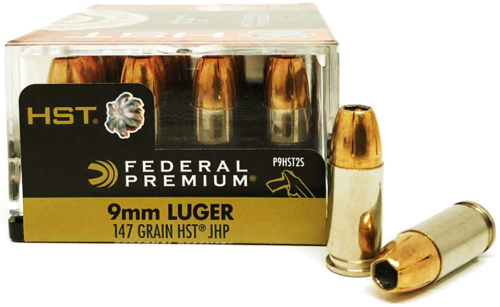Federal Premium 9mm Luger 147 Grain Tactical HST Hollow Point P9HST2S
