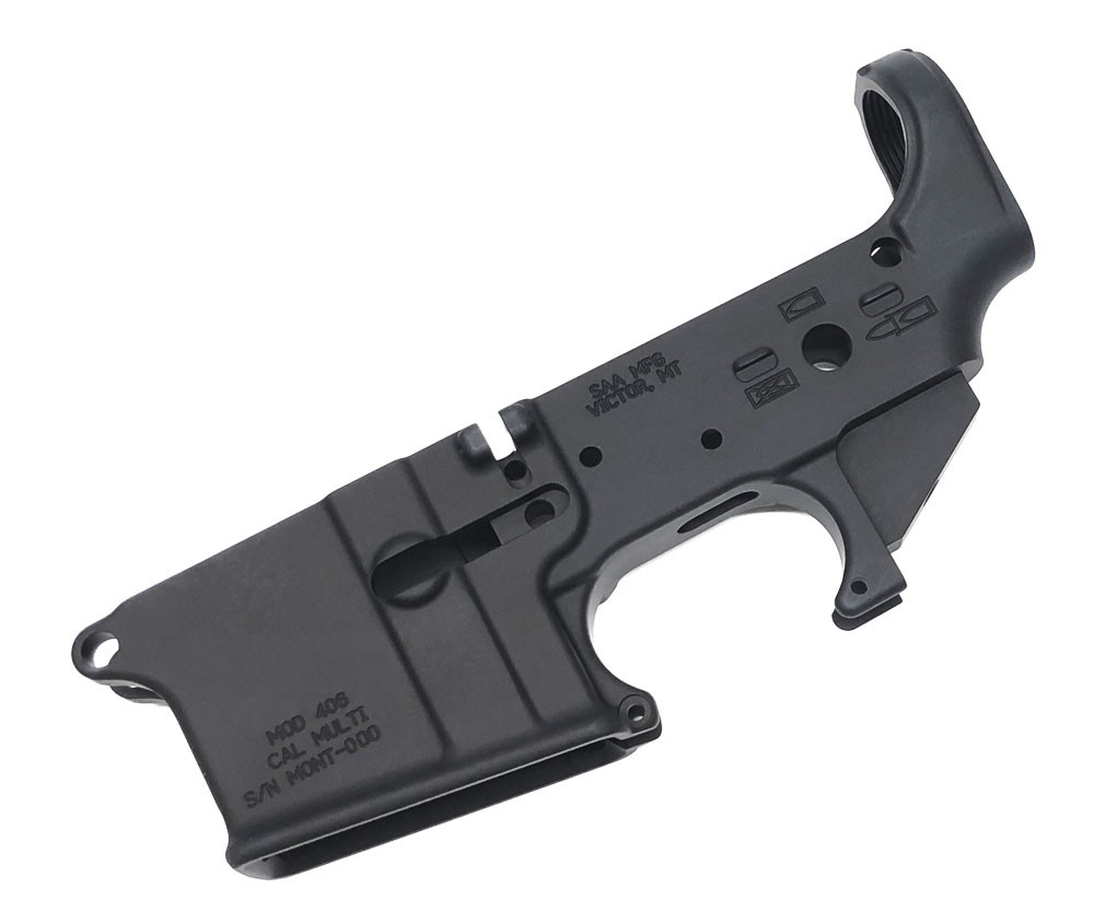 SAA Stripped AR15 Forged Lower Receiver 406 - No Logo