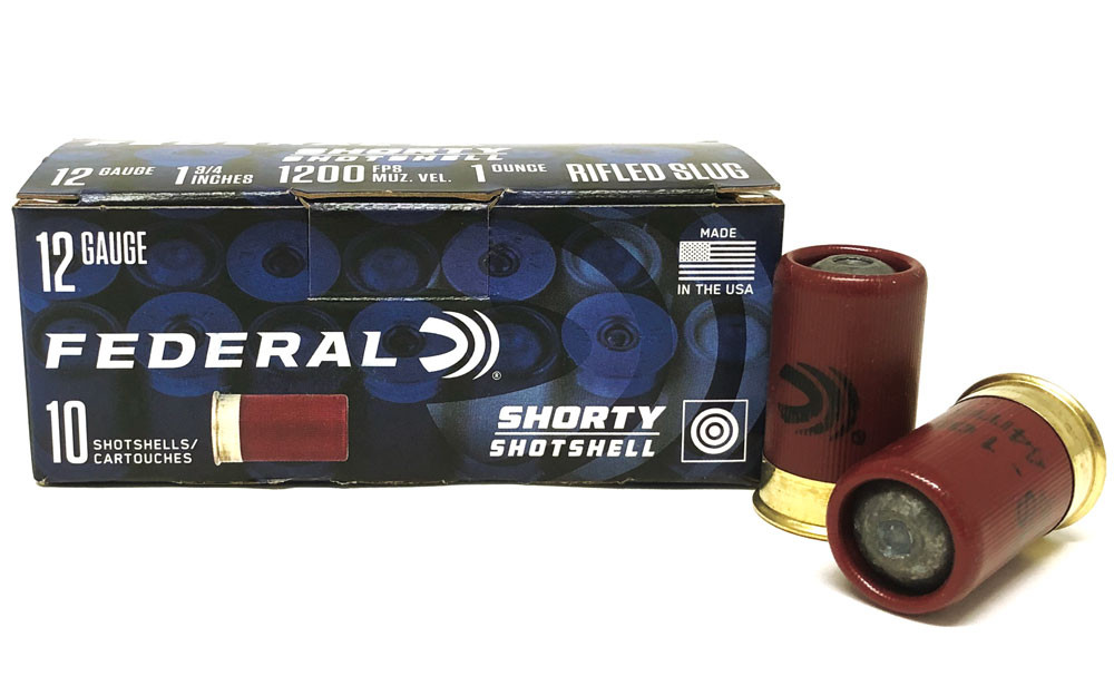 Federal SHORTY Shotshells 12 Gauge 1-3/4" 1oz. Rifled Hollow Point SLUG ...