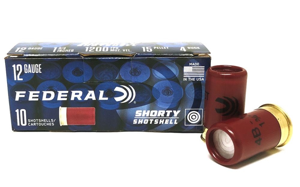 Federal SHORTY Shotshells 12 Gauge 1-3/4" #4 Buckshot SH129 - 10 Rounds