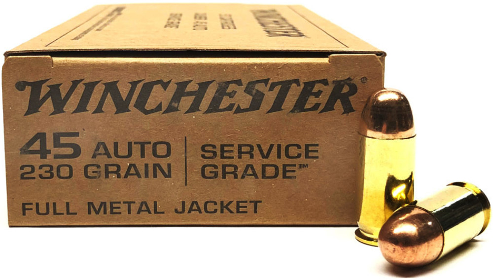 Winchester Service Grade .45 Auto 230 Grain Full Metal Jacket - 50 ...
