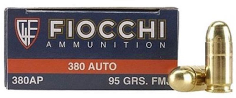 Fiocchi 380 ACP 95 Grain FUll Metal Jacket 380AP