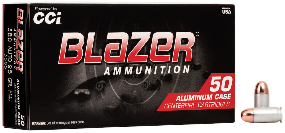 CCI Blazer Handgun 380 ACP 95 Grain Total Metal Jacket (TMJ) 3505 For ...