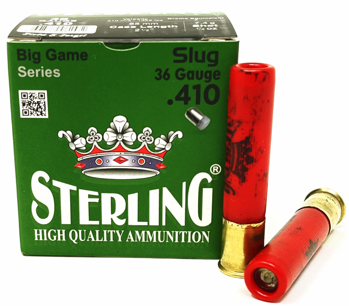 Sterling Big Game Series .410 Gauge/Bore 2.5" 1/4oz Lead Rifled-Slug ...
