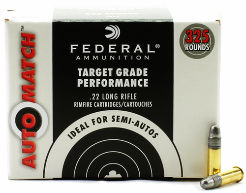 Federal Automatch .22 Long Rifle 40 Grain Lead Round Nose Ammunition ...
