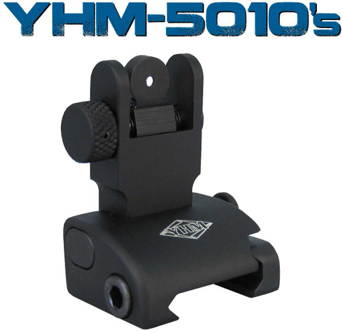 Yankee Hill Q.D.S. Same Plane Rear Flip Up Sight, Dual Peep YHM-5010