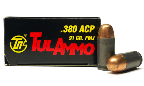 TulAmmo .380 ACP 91 Grain Full Metal Jacket