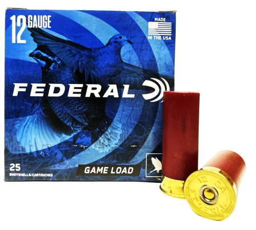 12 Gauge Federal Game Load 2 3/4" #8 Lead Shot 1 oz - 25 Rounds H121 8