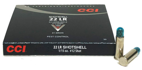 22 LR Shotshell CCI 31 Grain #12 Shot - 20 Rounds