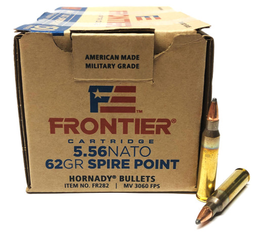Frontier 5.56 NATO 62 Grain Spire Point with Hornady Bullets - 150 ...