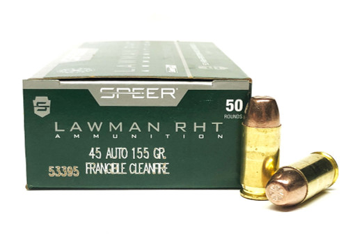 Speer Lawman 45 Auto 155 Grain Reduced Hazard Training (RHT) Cleanfire ...
