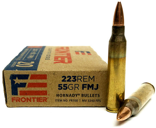 Frontier .223 Rem. 55 Grain FMJ with Hornady Bullets FR100