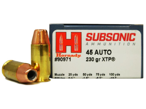 Hornady Subsonic Target/Varmint 45 ACP 230 Grain XTP Subsonic (XTPSUB ...