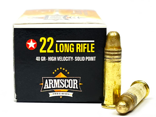 Armscor Precision .22 Long Rifle 40 Grain High-Velocity Solid-Point ...