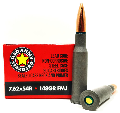 Red Army Standard "NEW" 7.62x54r Russian 148 Grain Full Metal Jacket ...