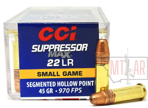 CCI Suppressor Max .22 Long Rifle 45 Grain Copper Segmented Hollow ...