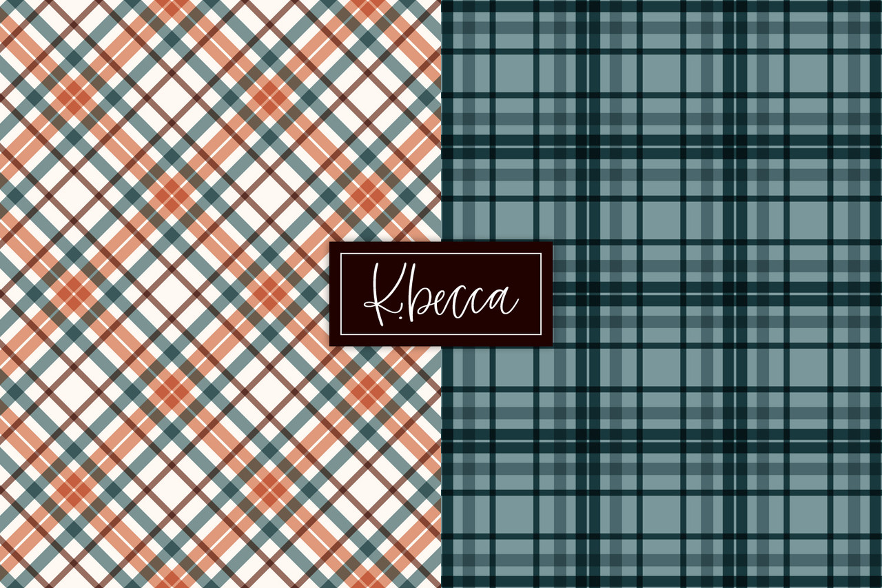 Autumn Plaid Digital Papers - k.becca