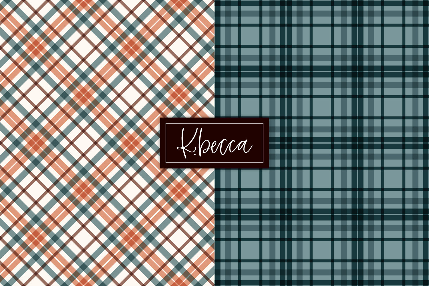 Autumn Plaid Digital Papers - K.becca