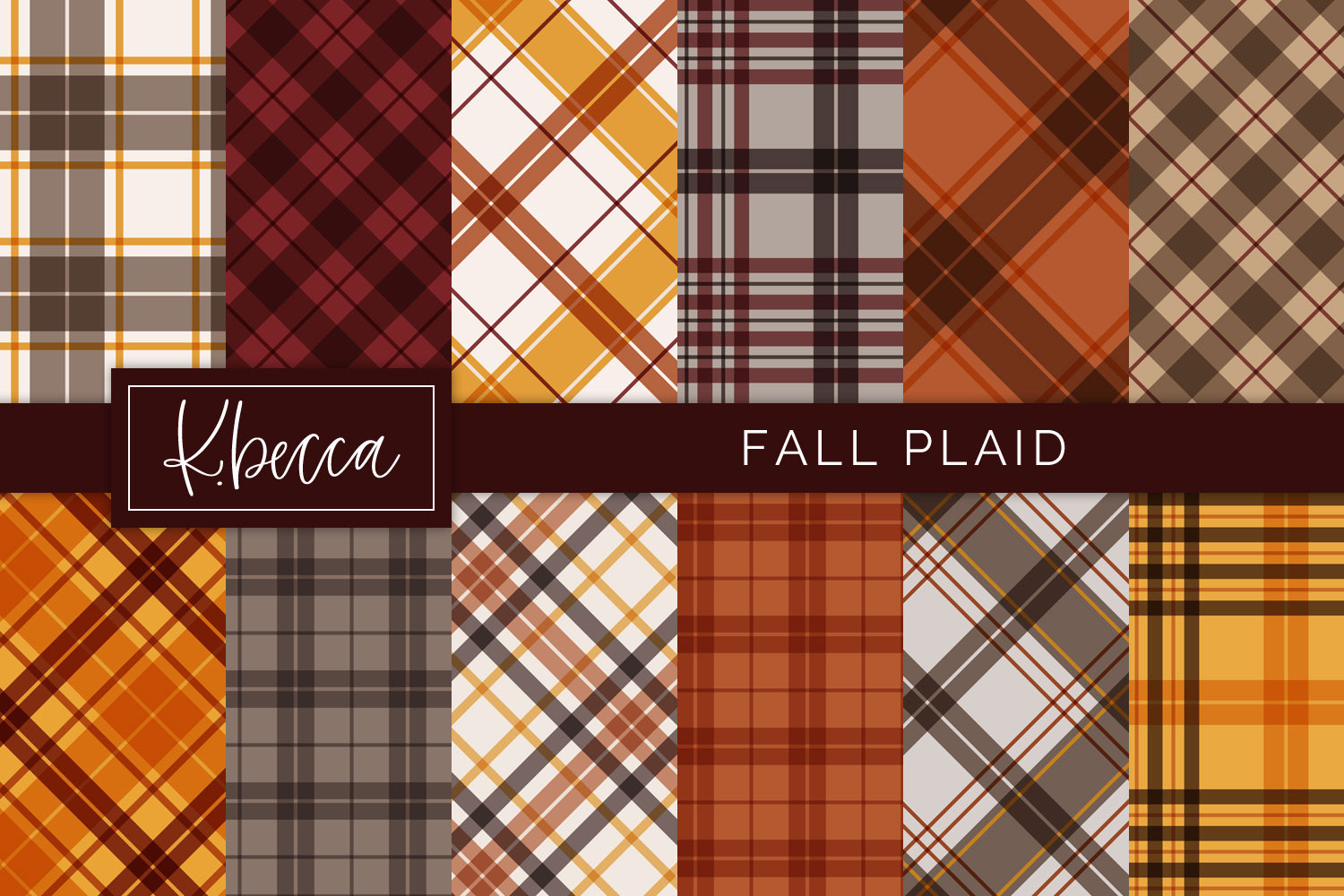 Fall Plaid Digital Papers - K.becca